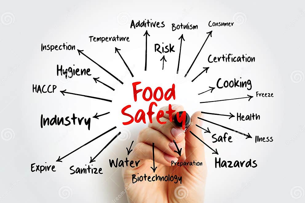 Food Safety Mind Map, Concept for Presentations and Reports Stock Photo ...