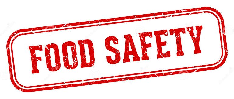 Food Safety Stamp. Food Safety Rectangular Stamp on White Background ...