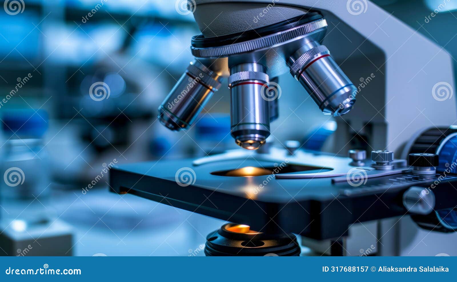 Food Safety Testing, a Microscope on a Lab Bench in a Food Quality Lab ...