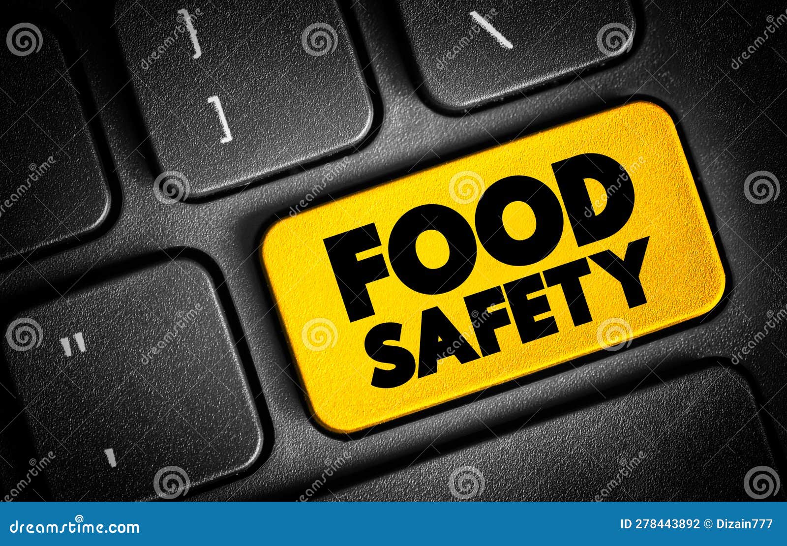 Food Safety Text Button on Keyboard, Concept Background Stock Photo ...