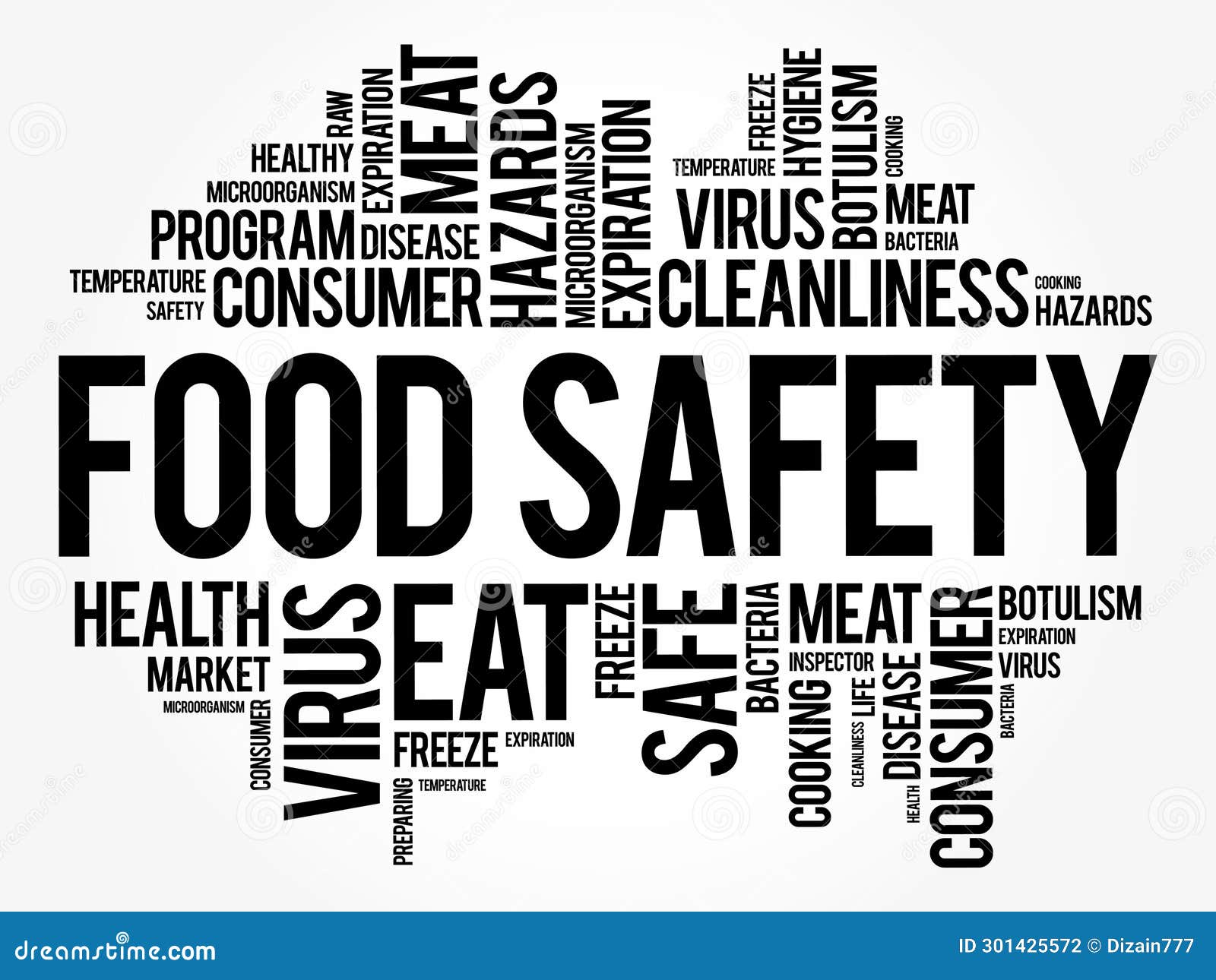 Food Safety Word Cloud Collage, Concept Background Stock Illustration ...