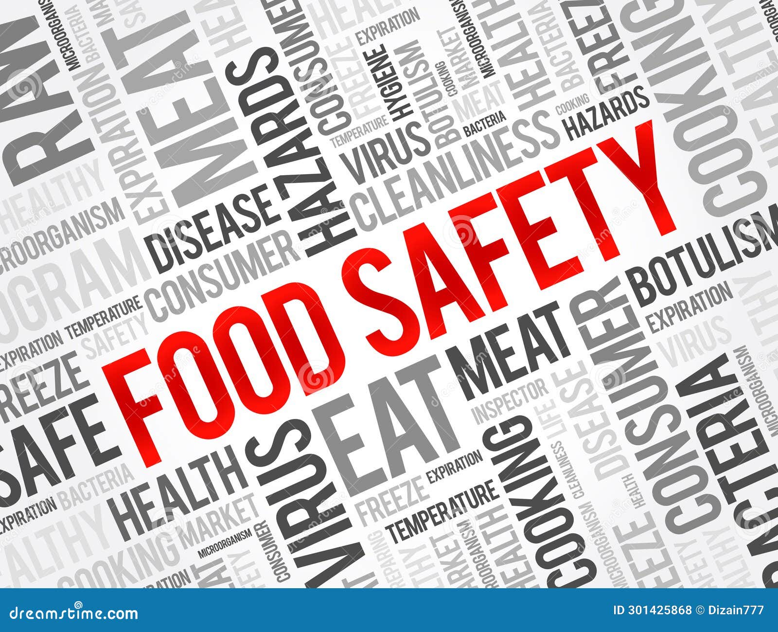 Food Safety Word Cloud Collage, Concept Background Stock Illustration ...