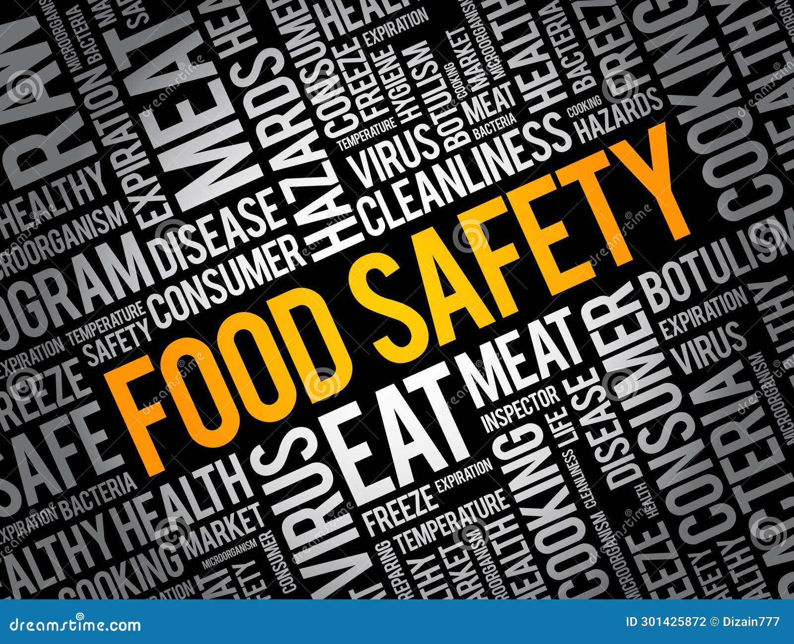 Food Safety Word Cloud Collage, Concept Background Stock Illustration ...