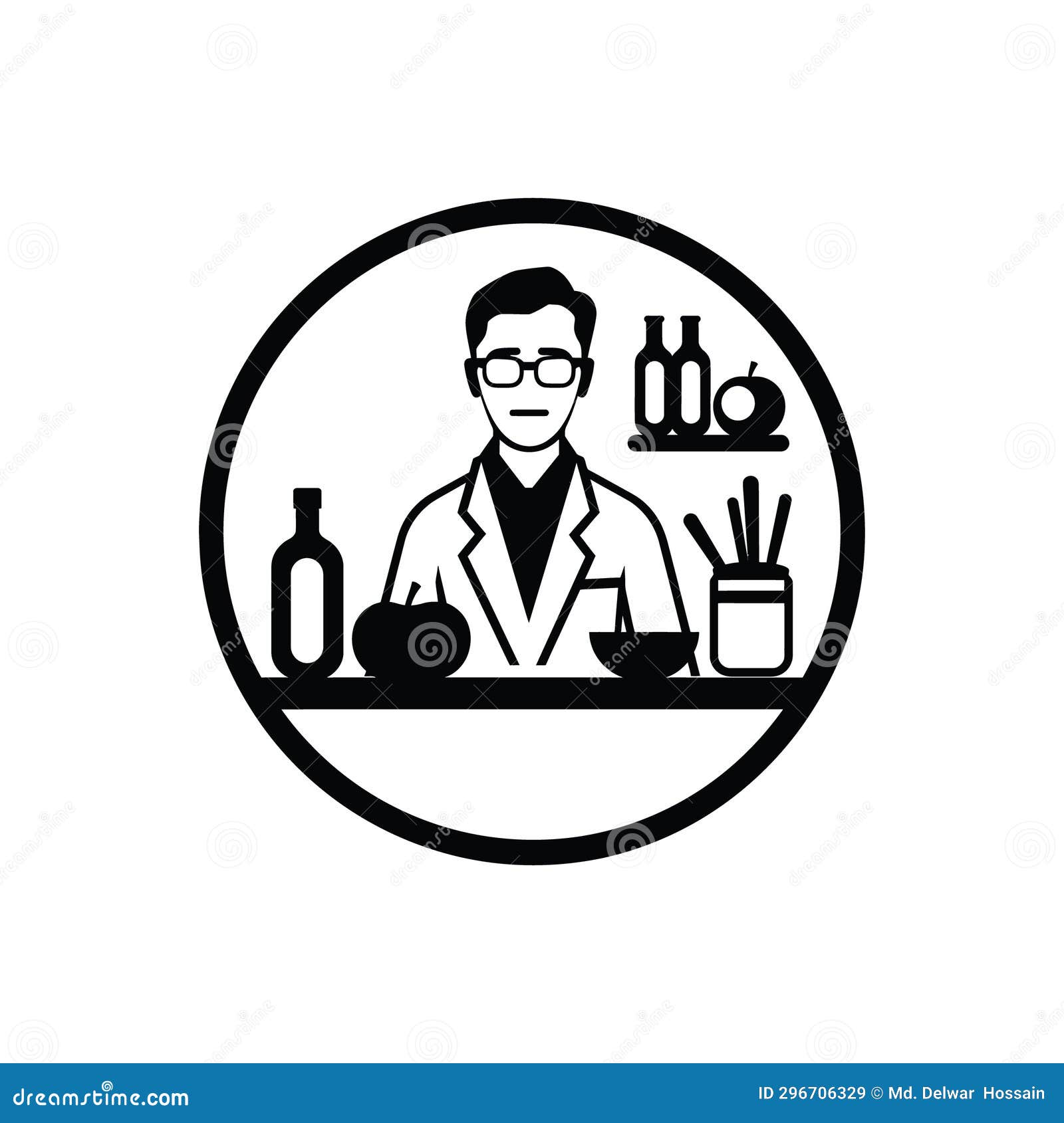 Food Scientist Icon stock vector. Illustration of product - 296706329