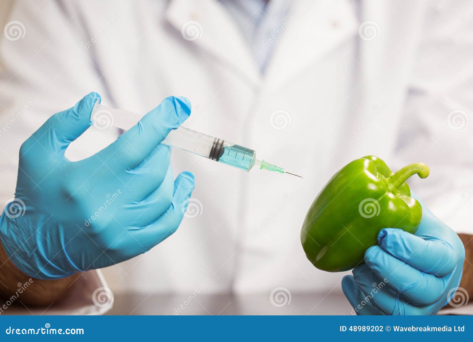 Food Scientist Injecting a Pepper Stock Photo - Image of knowledge ...