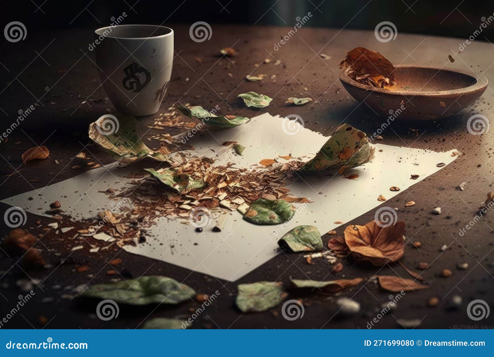 Food Scraps and Crumbs Left on the Table after a Meal Stock ...