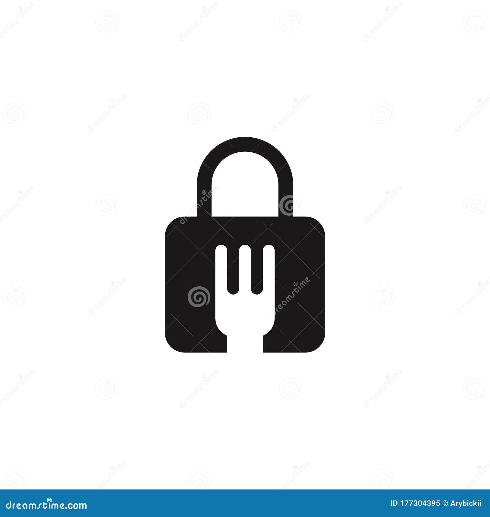 Food Security Lock Icon. Vector Stock Vector - Illustration of privacy ...