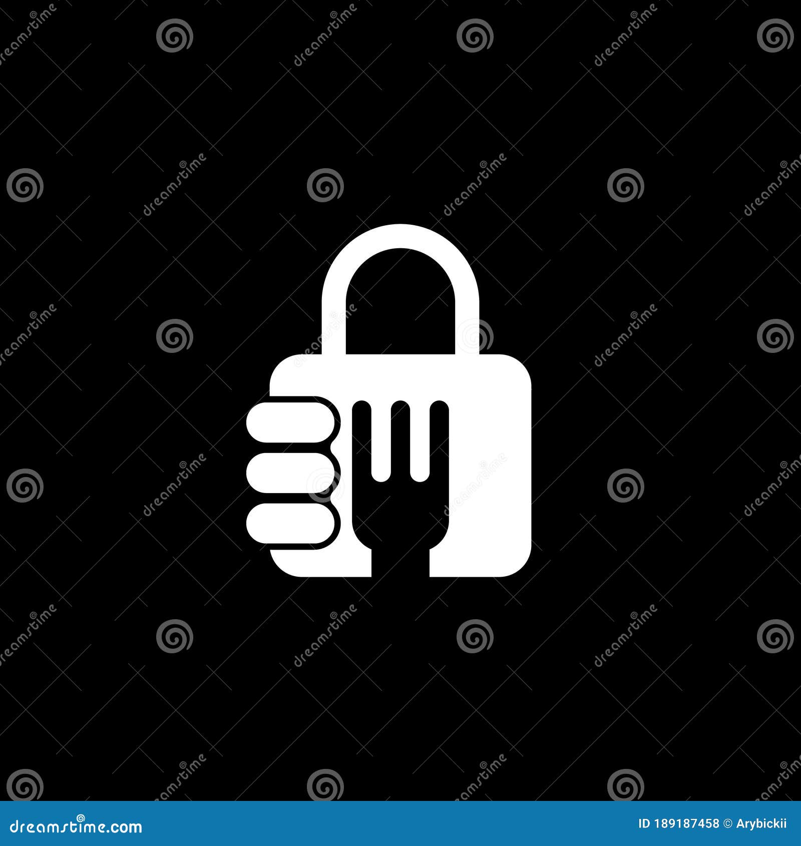 Food Security Lock Icon. Vector Stock Vector - Illustration of healthy ...