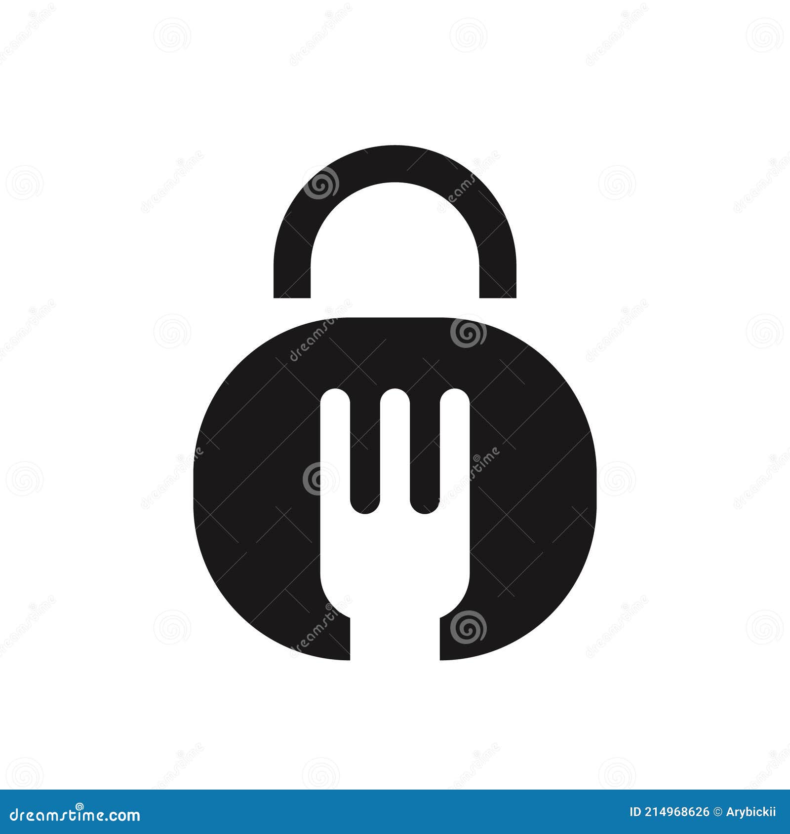 Food Security Lock Icon. Vector Stock Vector - Illustration of keyhole ...