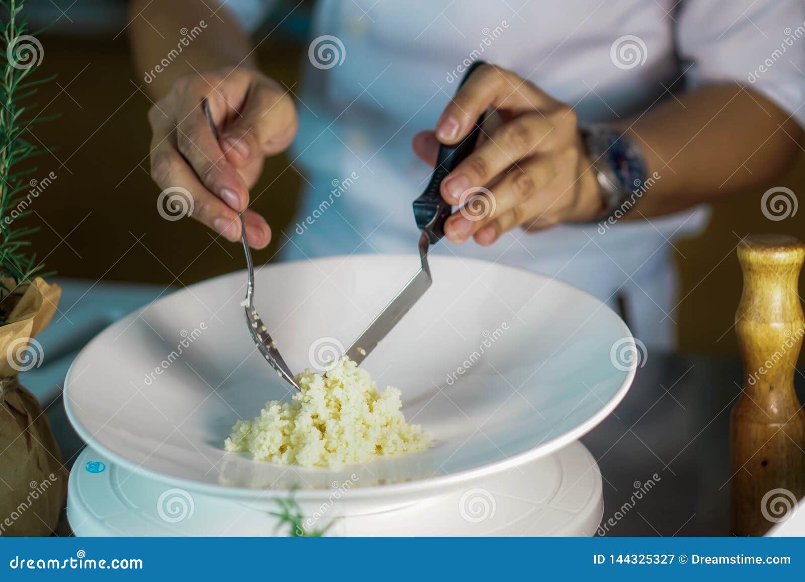 Food served on a dish stock image. Image of sautering - 144325327