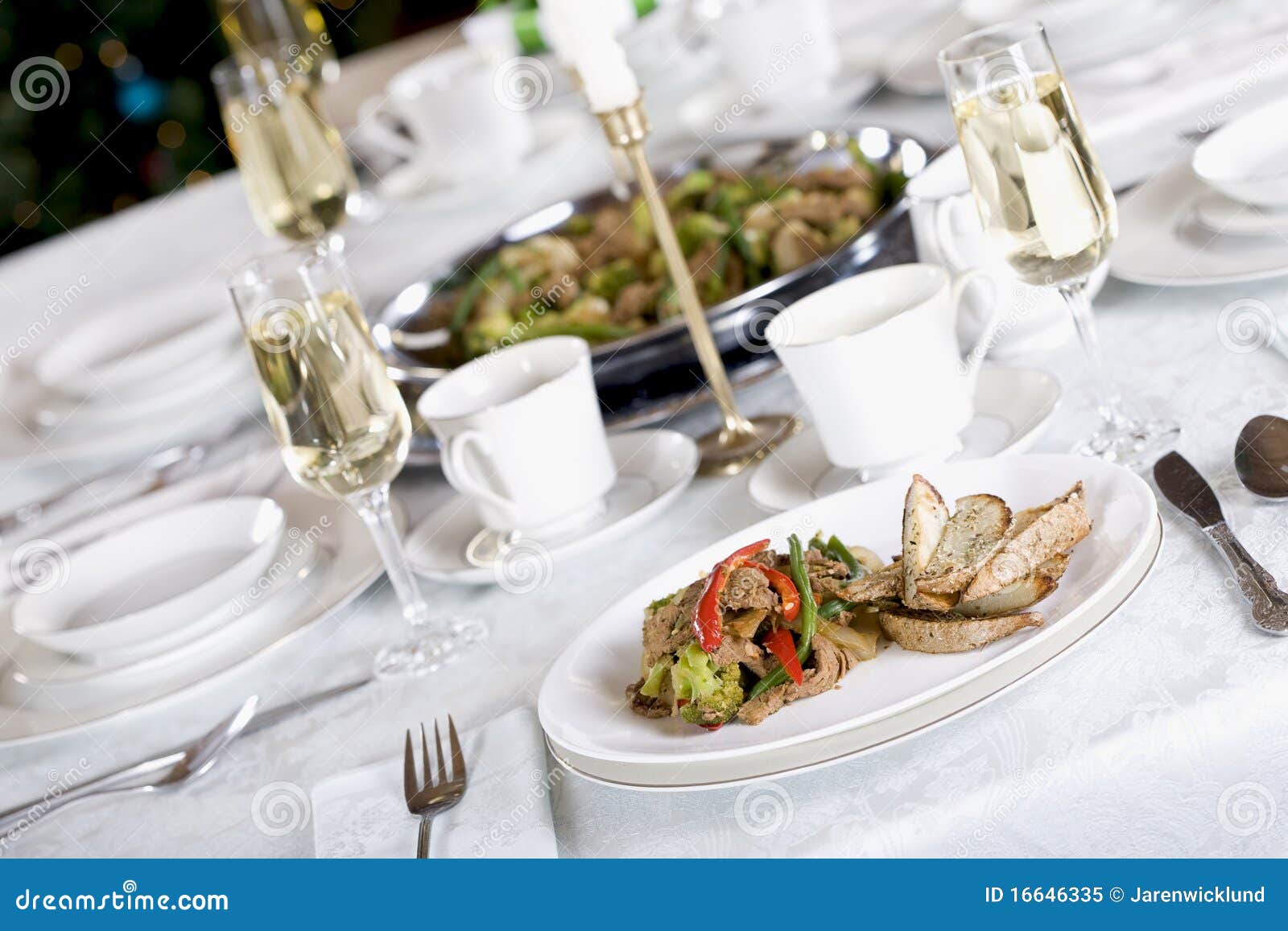 Food Served on Elegant Table Stock Image - Image of beautiful, asian ...