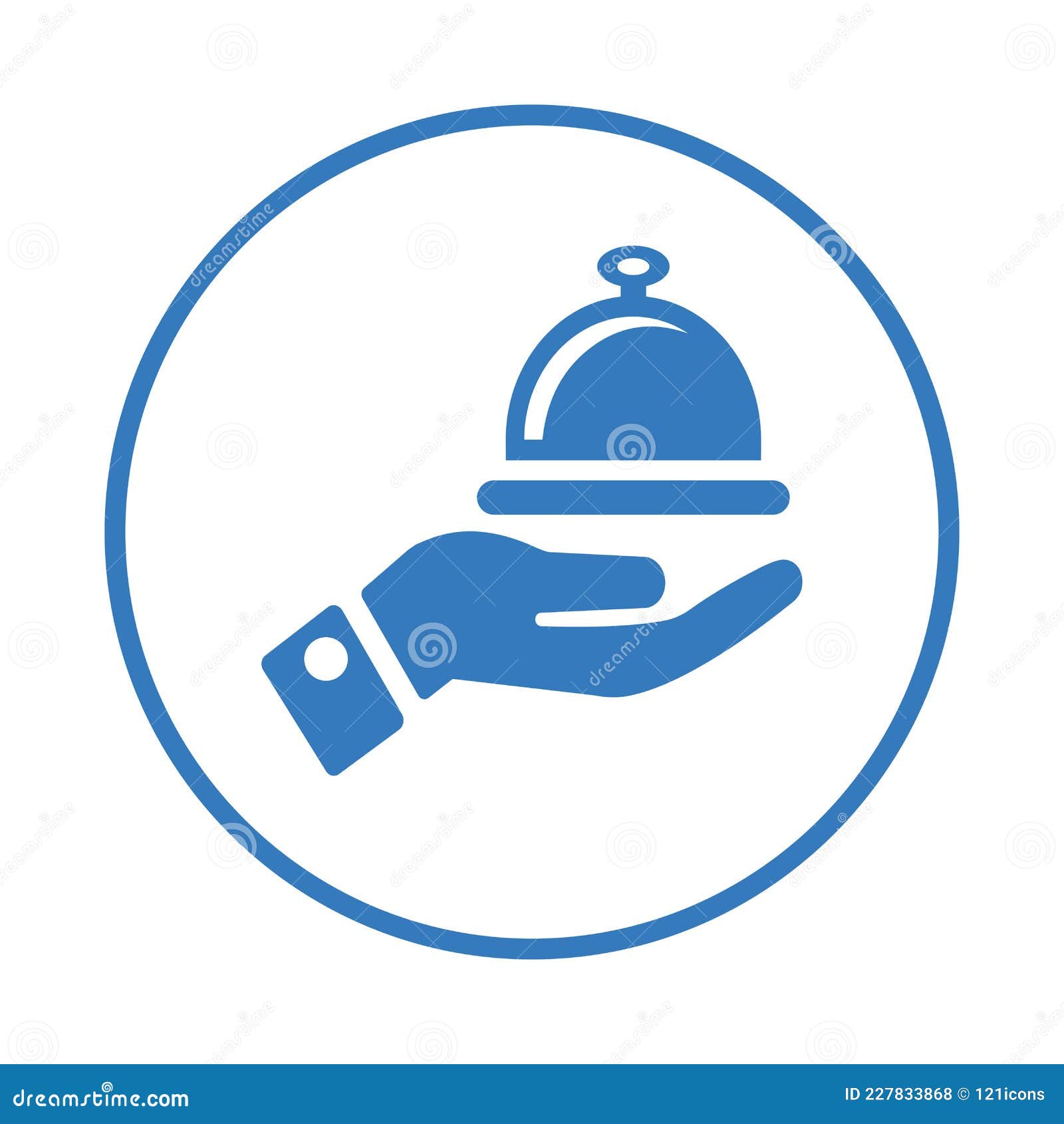 Food, Service Icon. Rounded Blue Version Stock Vector - Illustration of ...