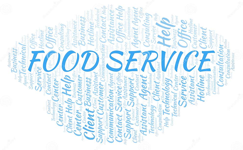 Food Service word cloud. stock illustration. Illustration of bubble ...