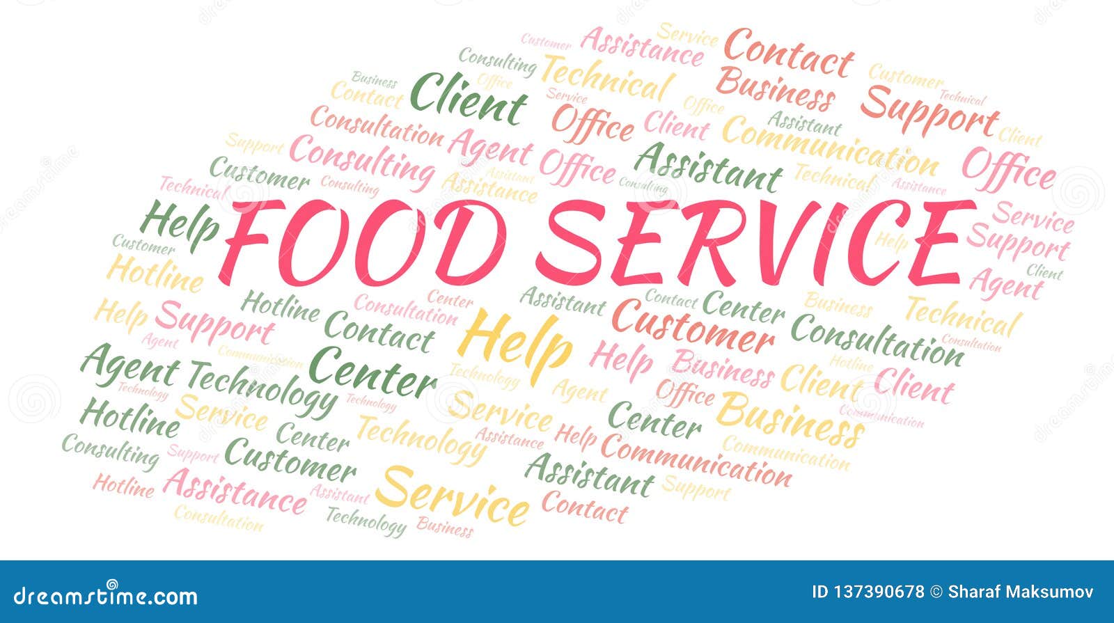 Food Service word cloud stock illustration. Illustration of card ...