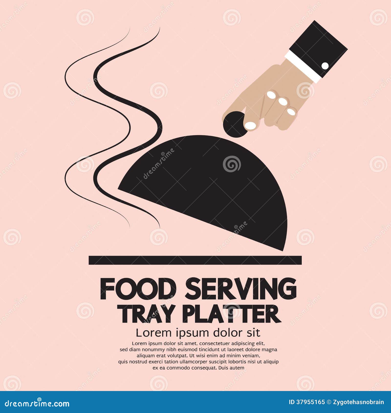 Food Serving Tray Platter. stock vector. Illustration of isolated ...