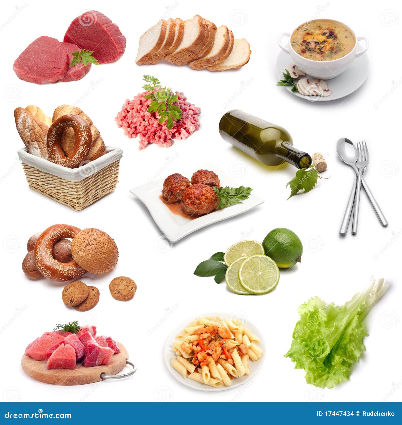 Food set stock photo. Image of lemon, spoon, fork, food - 17447434