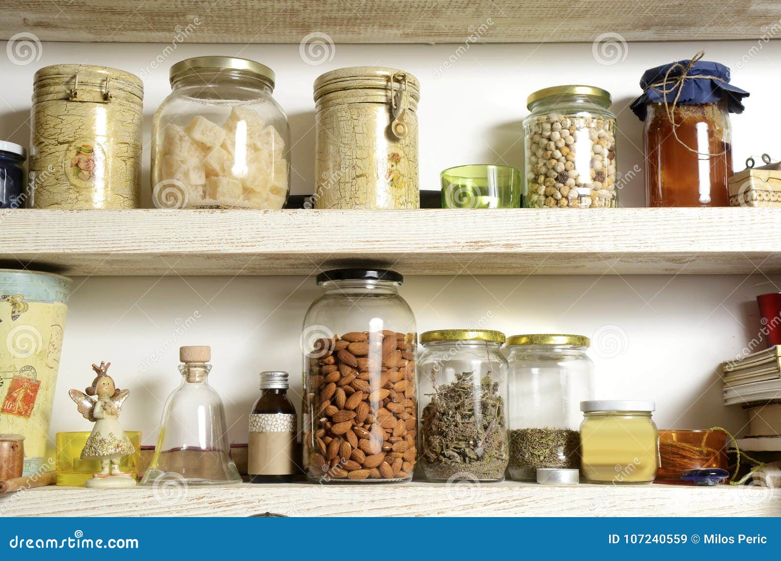 Food on the shelf stock image. Image of health, color - 107240559