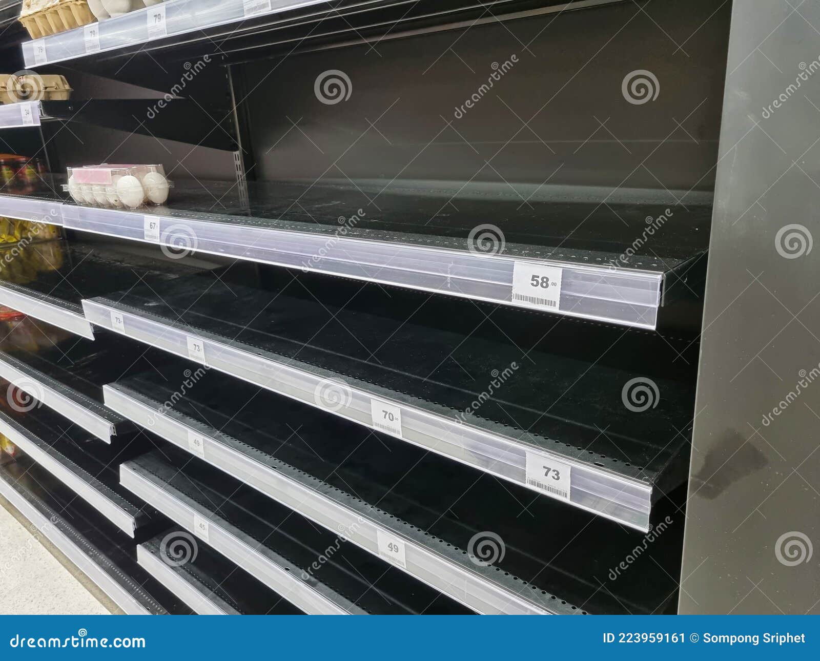 Food Shelf Empty Food Hoarding Stock Image - Image of groceries ...