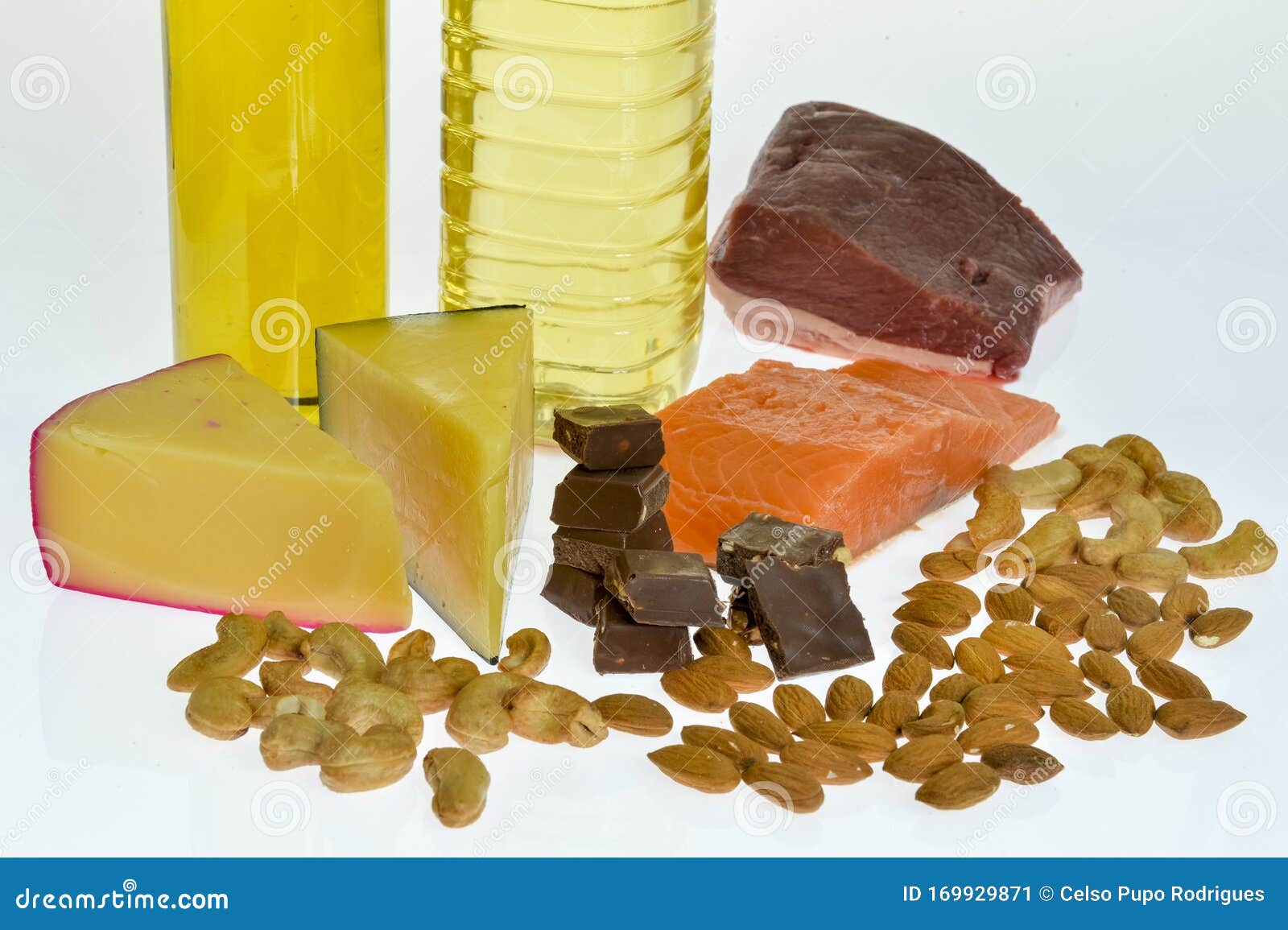 Food Sources of Energy with Fat Stock Image - Image of ingredient ...