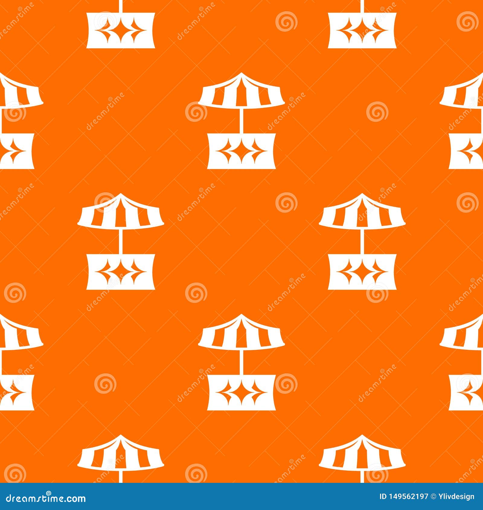 Food Stall Pattern Vector Orange Stock Vector - Illustration of ...