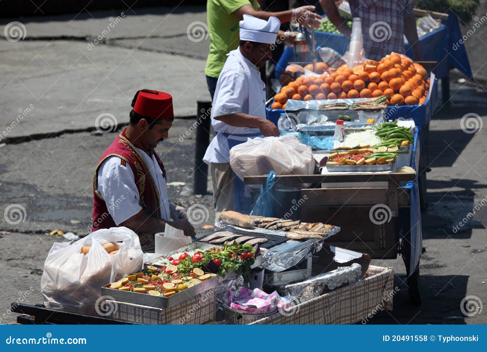 Food Stalls in Istanbul, Turkey Editorial Stock Photo - Image of food ...