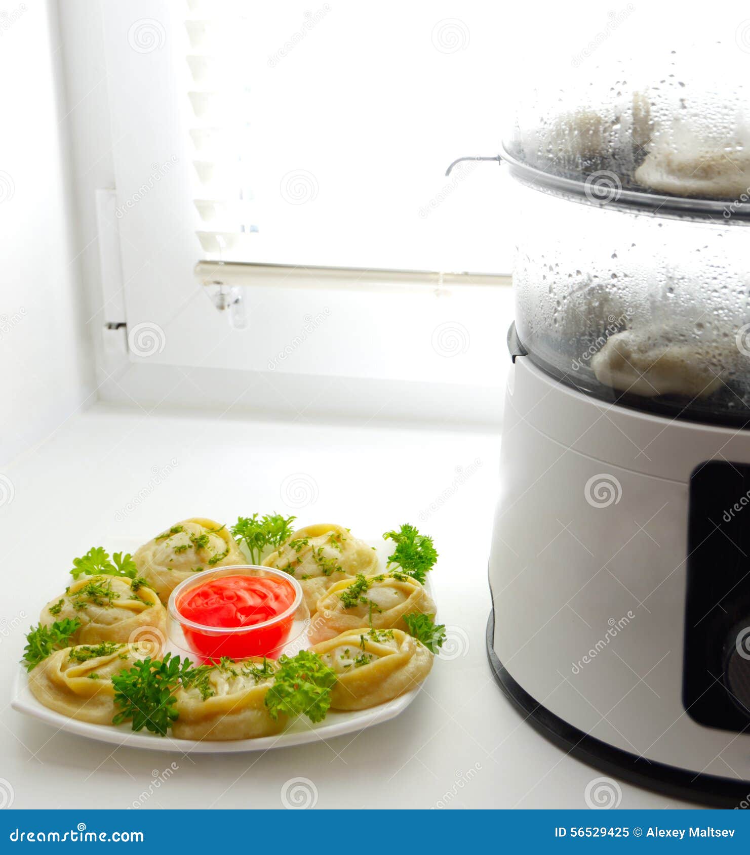 Food Steamer and Dish of Manta Rays Stock Image - Image of sauce, meat ...