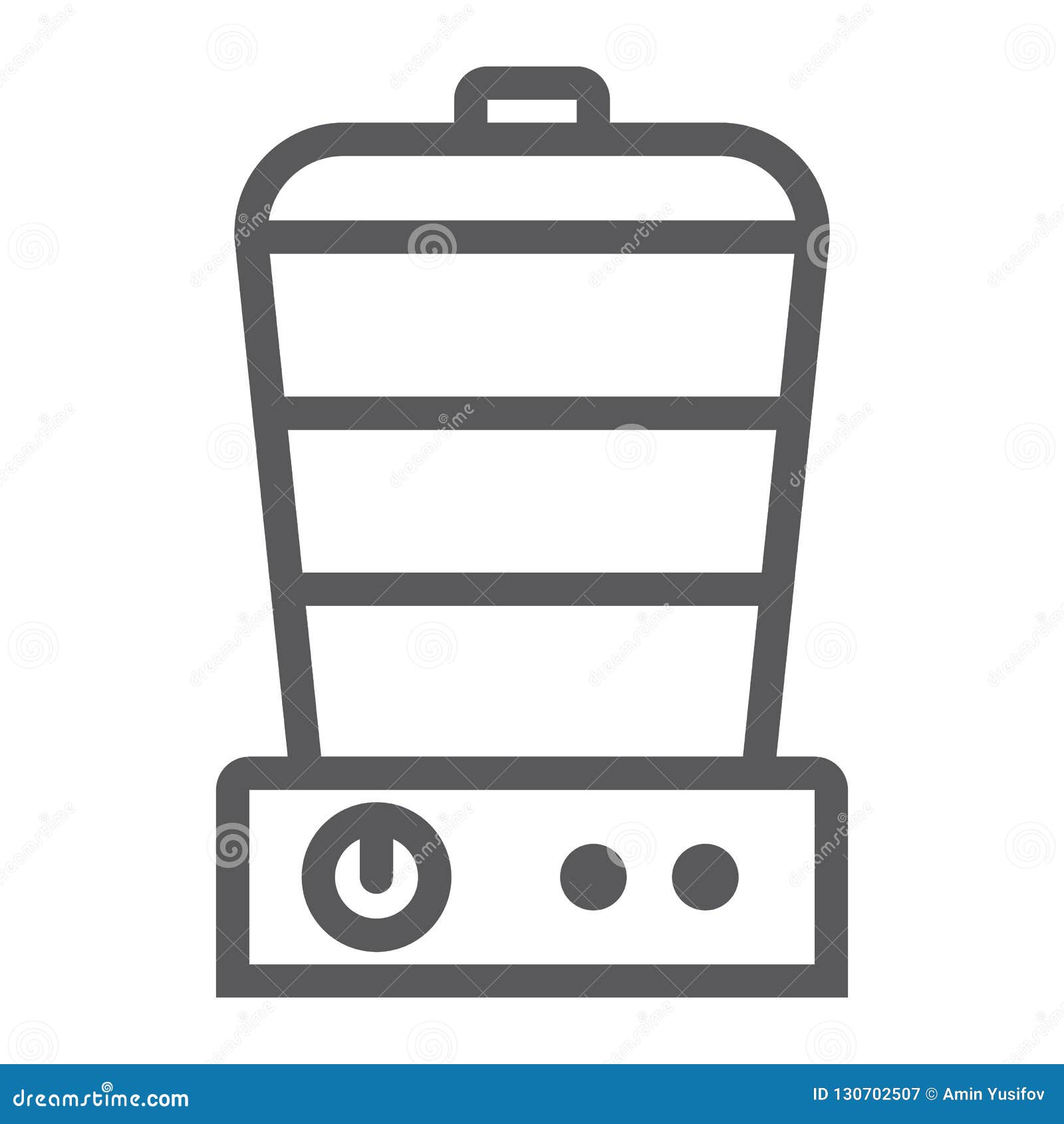 Food Steamer Line Icon, Electric and Kitchen, Kitchenware Sign, Vector ...