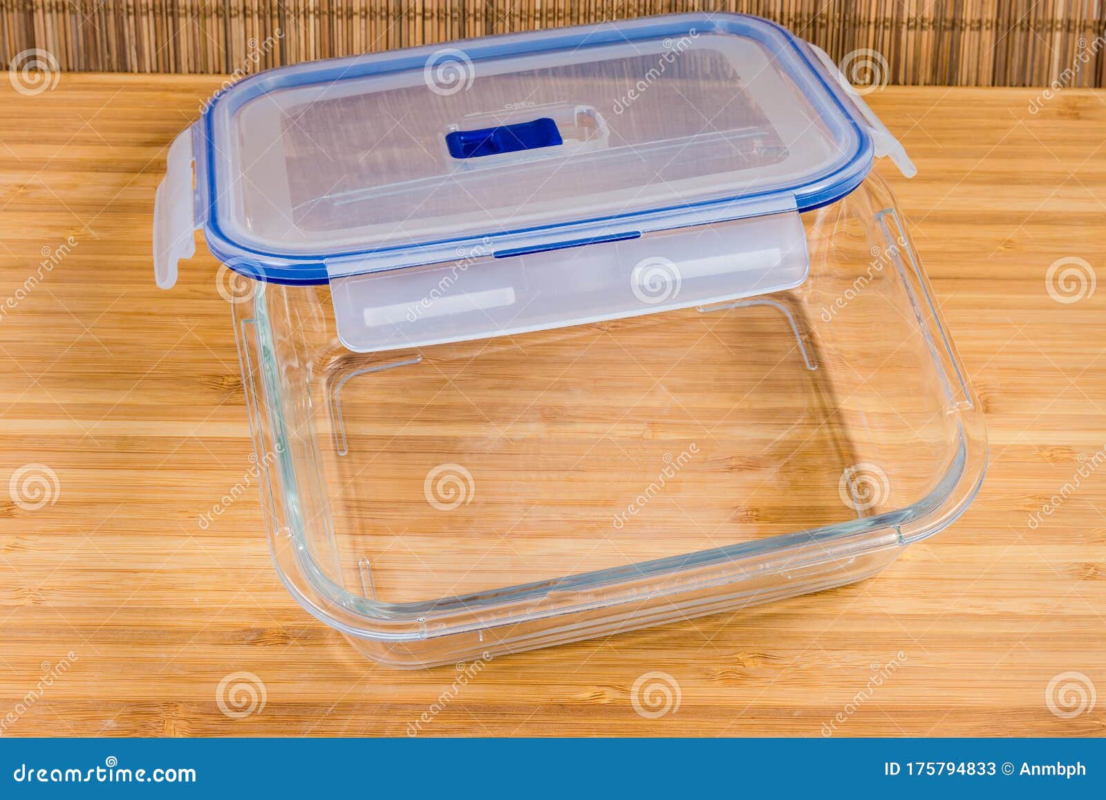 Food Storage Container with Partly Opened Translucent Plastic Lid Stock ...