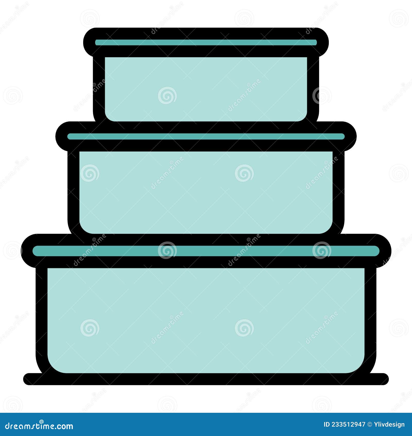 Food Storage Containers Icon Color Outline Vector Stock Vector ...