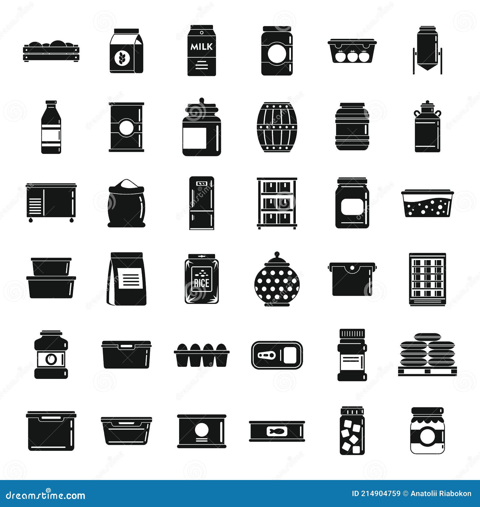 Food Storage Fridge Icons Set, Simple Style Stock Vector - Illustration ...