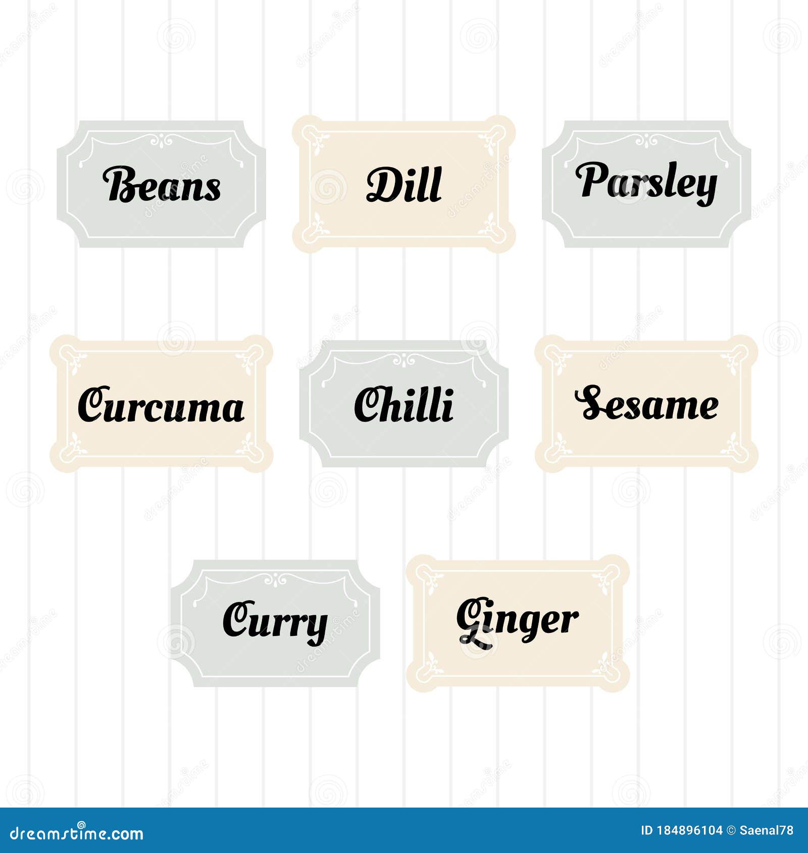 Food Storage Labels. Kitchen Food Tags Collection for Kitchen ...