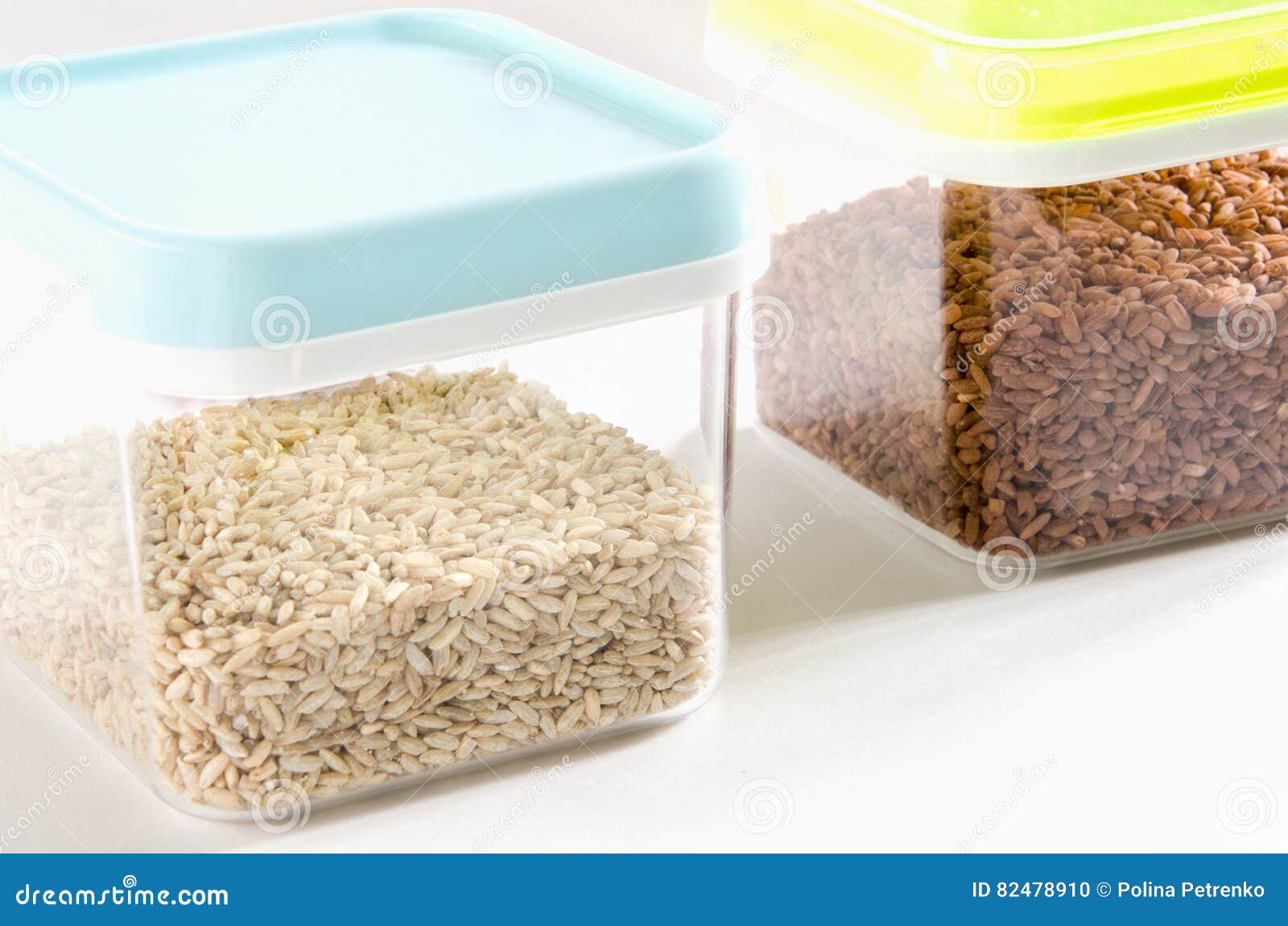 Food Storage. Plastic Containers. Stock Photo - Image of home ...