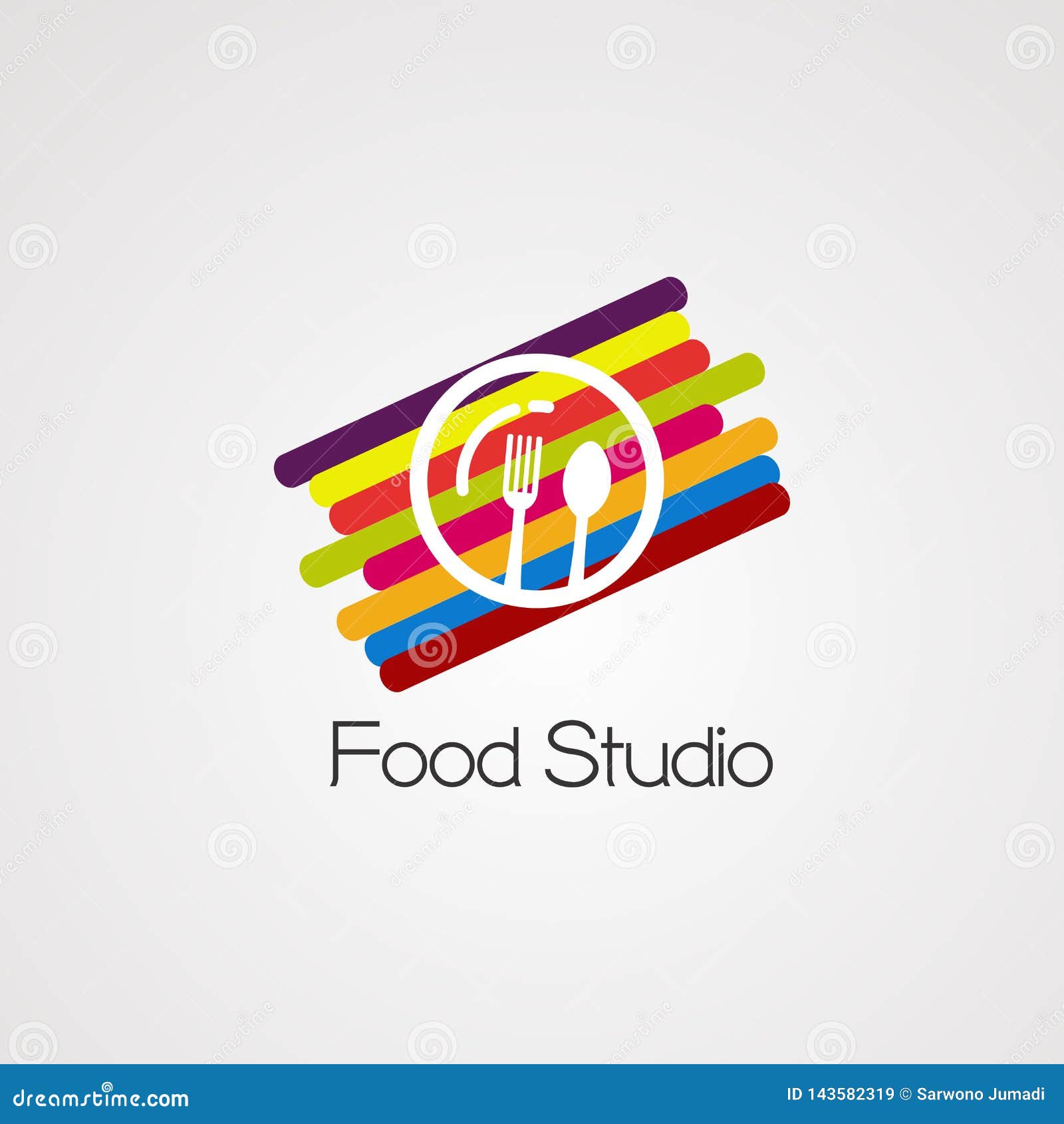 Food Studio with Colorful Digital Concept Logo Vector, Icon, Element ...
