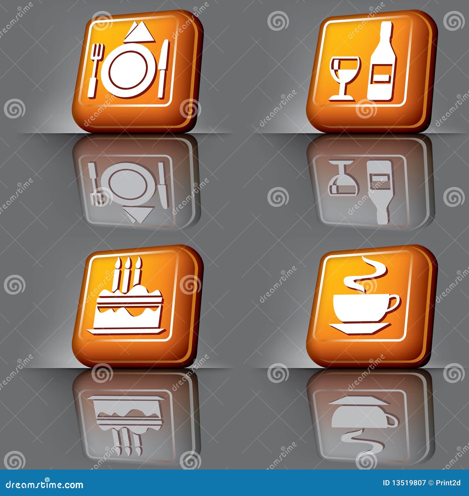 Food symbols stock vector. Illustration of icon, dish - 13519807