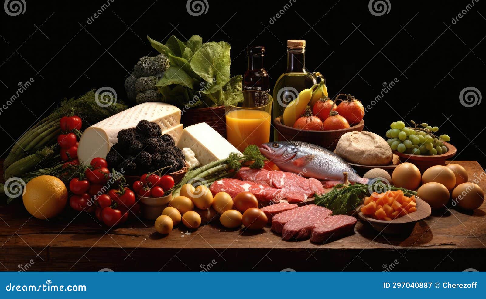 Food on the Table. Complete Ration Stock Image - Image of ingredients ...
