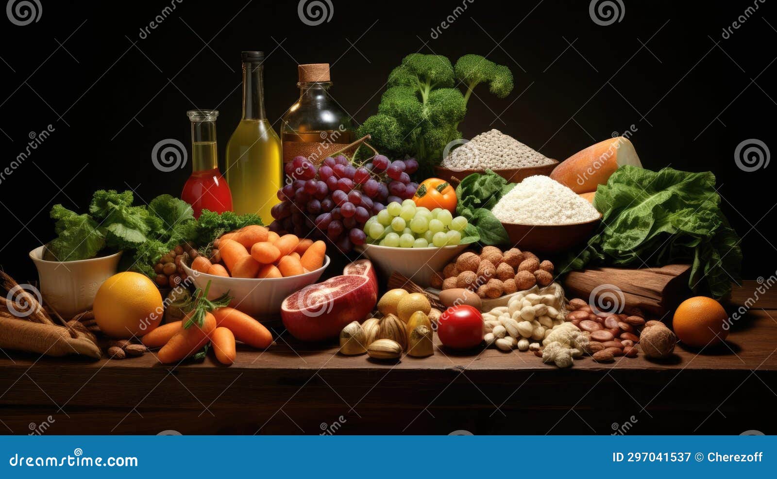 Food on the Table. Complete Ration Stock Image - Image of complete ...