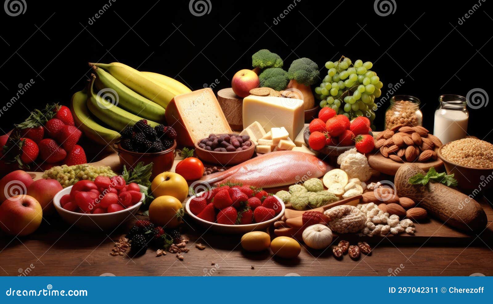 Food on the Table. Complete Ration Stock Image - Image of harvest ...