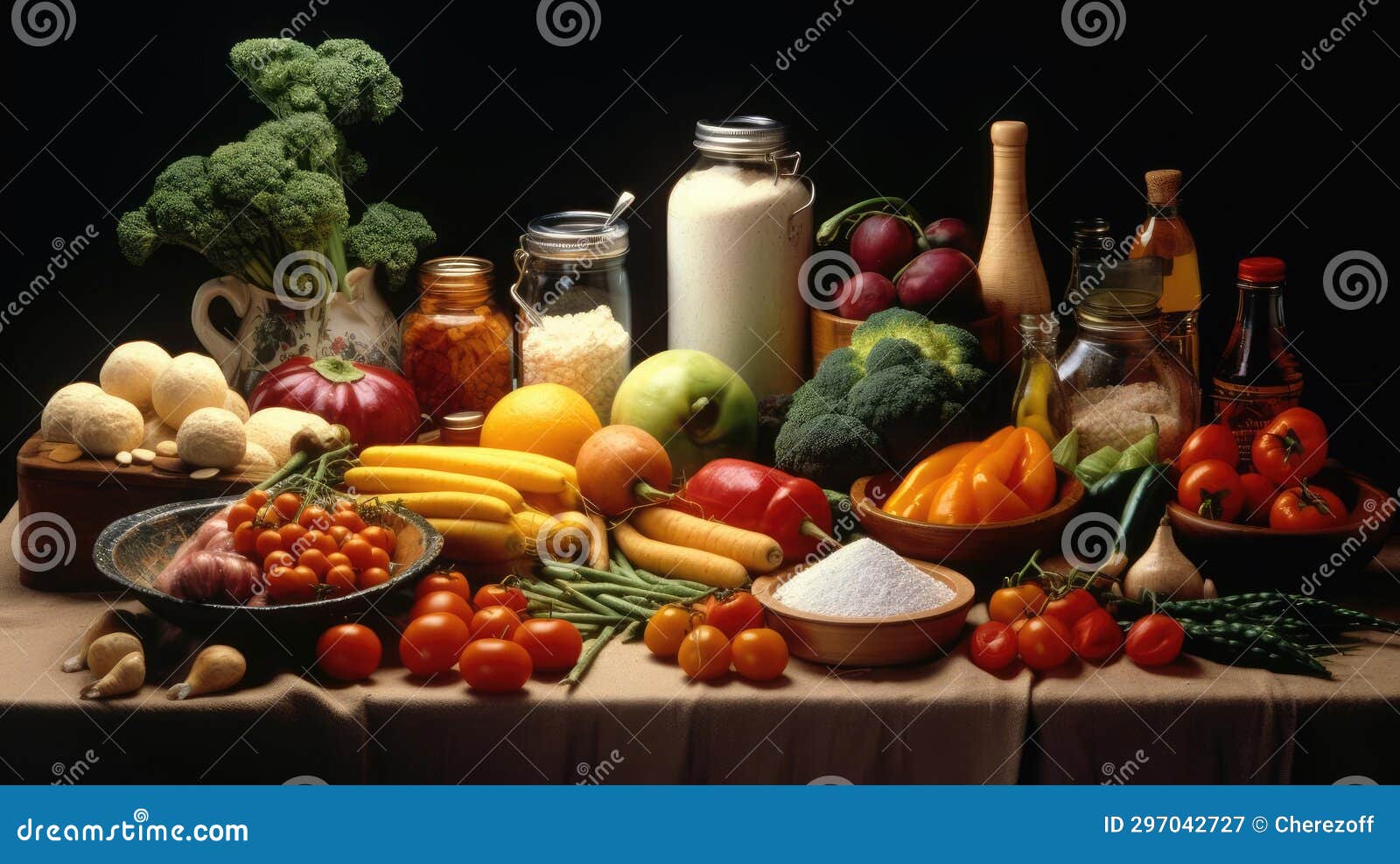 Food on the Table. Complete Ration Stock Image - Image of ingredients ...