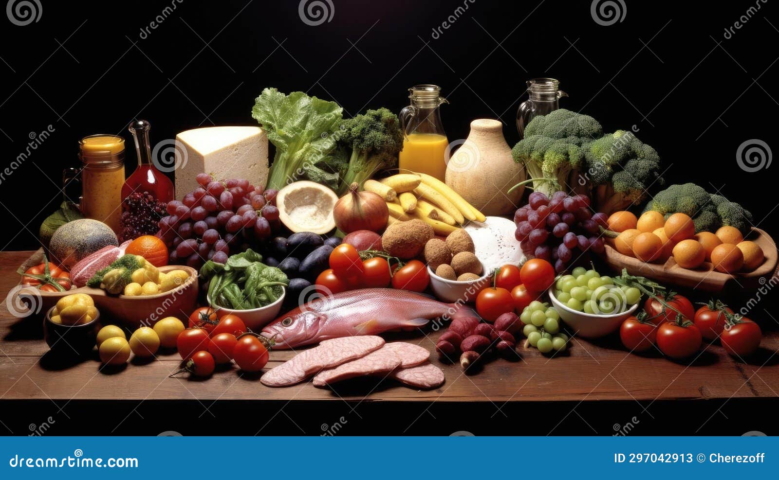 Food on the Table. Complete Ration Stock Image - Image of natural, farm ...
