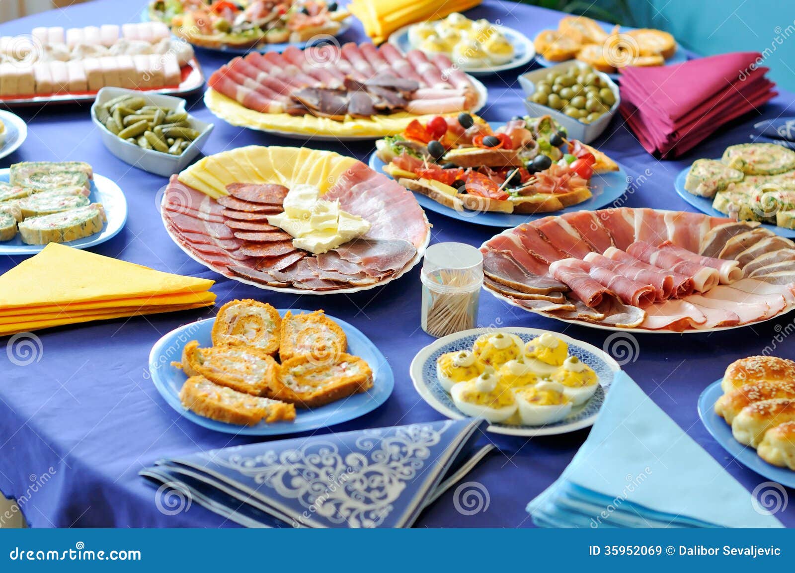 Food table stock image. Image of balkan, dinner, background - 35952069