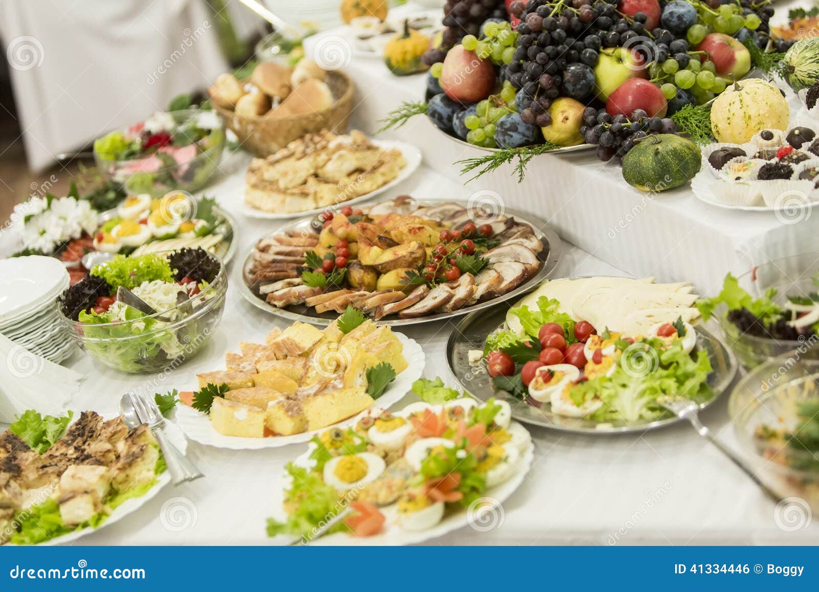 Food on the table stock photo. Image of service, banquet - 41334446