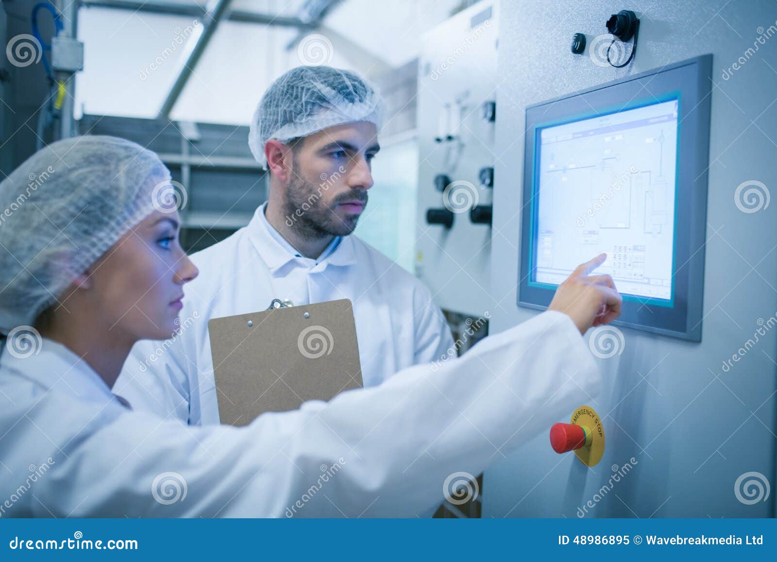 Food Technicians Working Together Stock Image - Image of female ...
