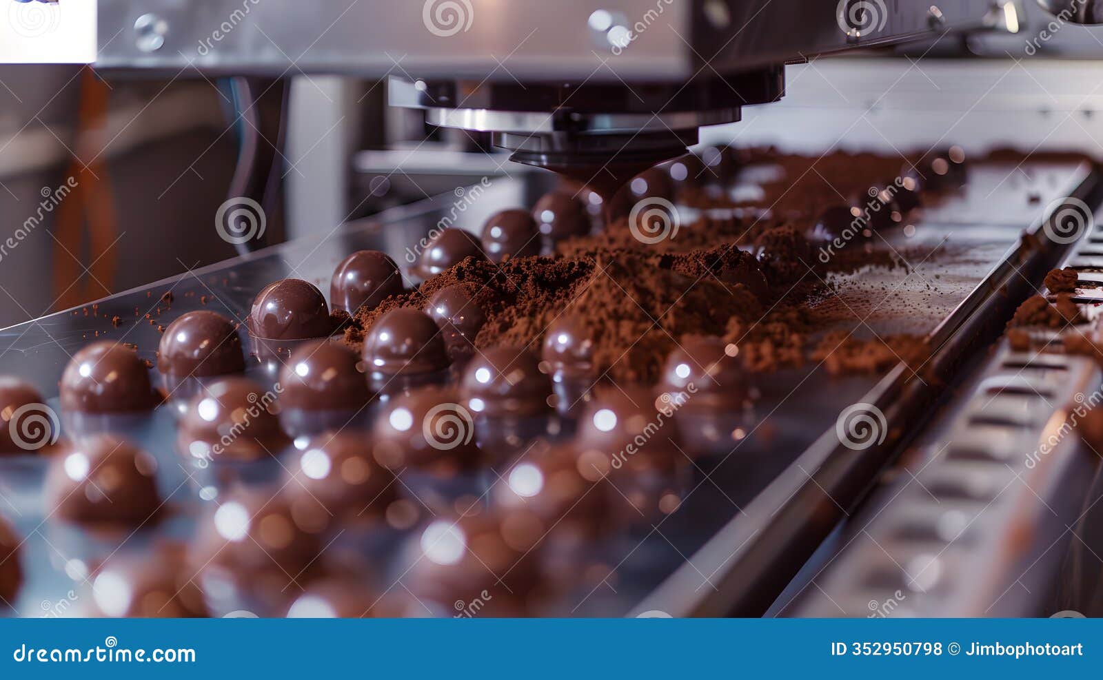 Automated Machine Creating Gourmet Chocolates with Precision Stock ...