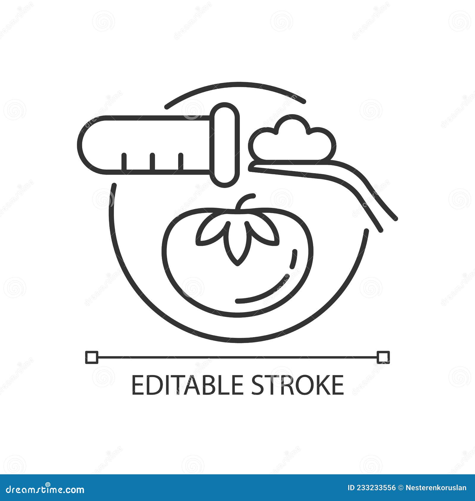 Food testing linear icon stock vector. Illustration of chemical - 233233556