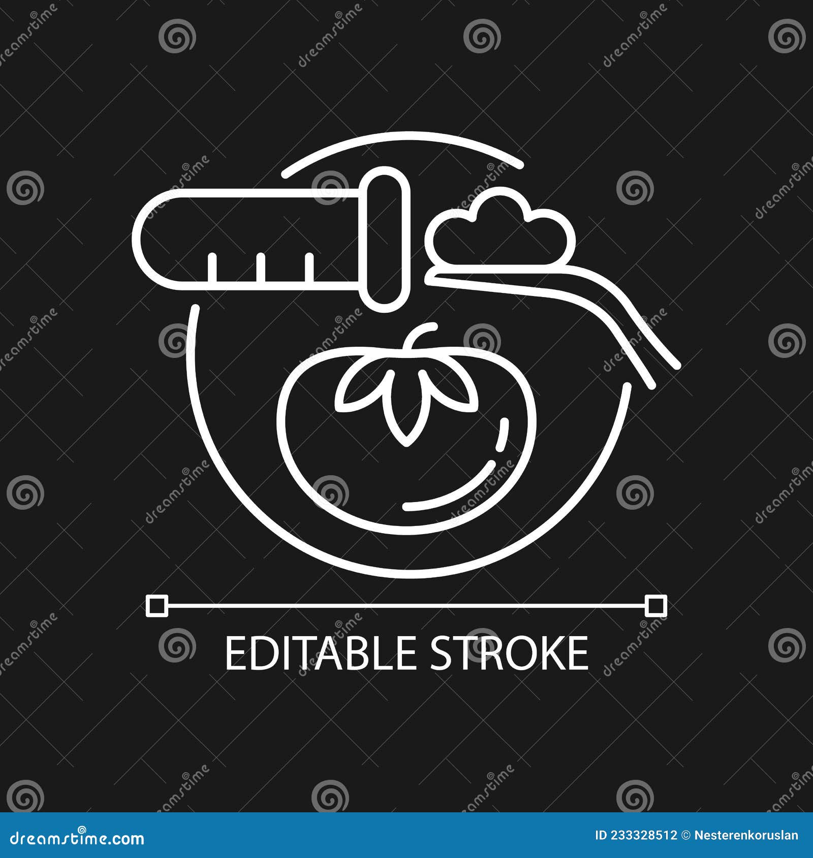 Food Testing White Linear Icon for Dark Theme Stock Vector ...
