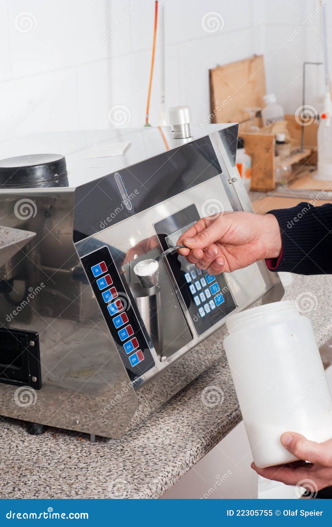 Food tests stock image. Image of equipment, science, hands - 22305755