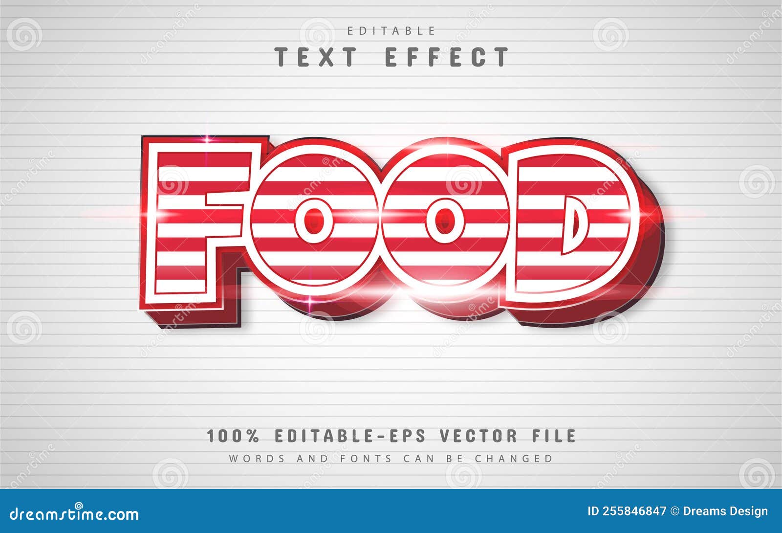 Food Text, Editable Text Effect Stock Vector - Illustration of logo ...