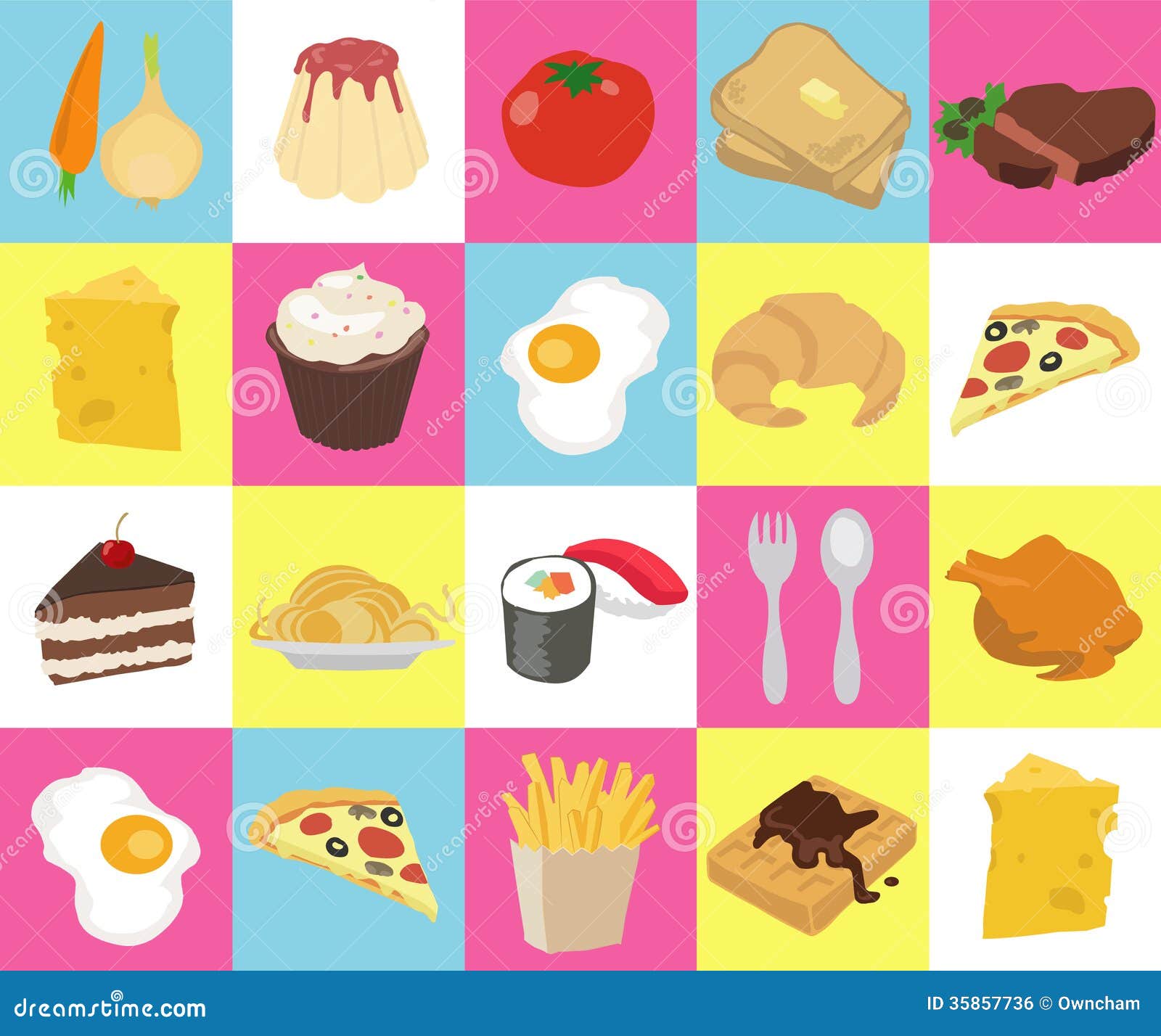 Food Texture stock vector. Illustration of dinner, breakfast - 35857736