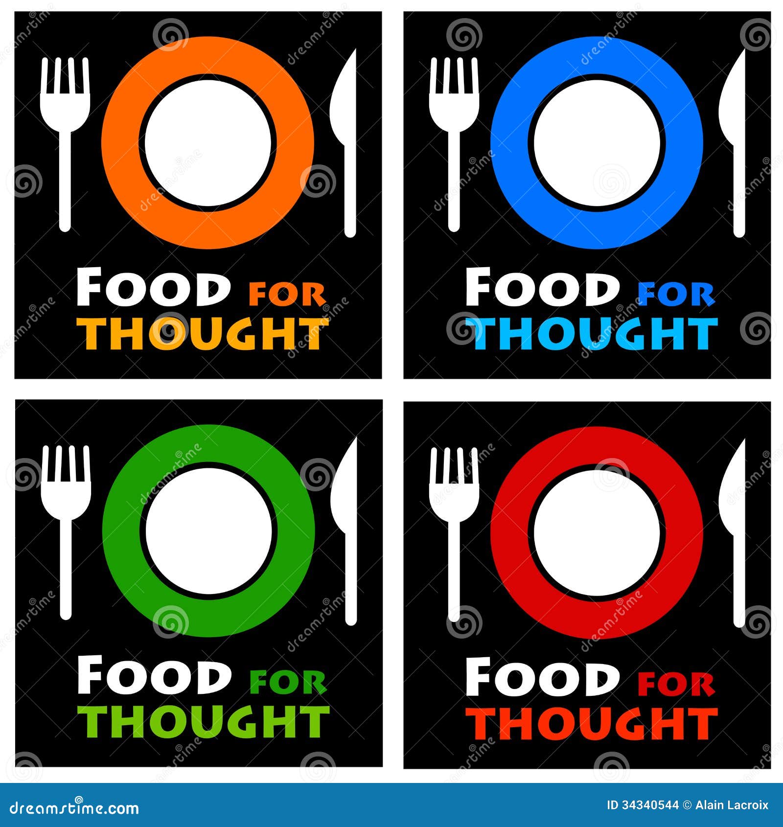 Food for thought stock illustration. Illustration of ideas - 34340544