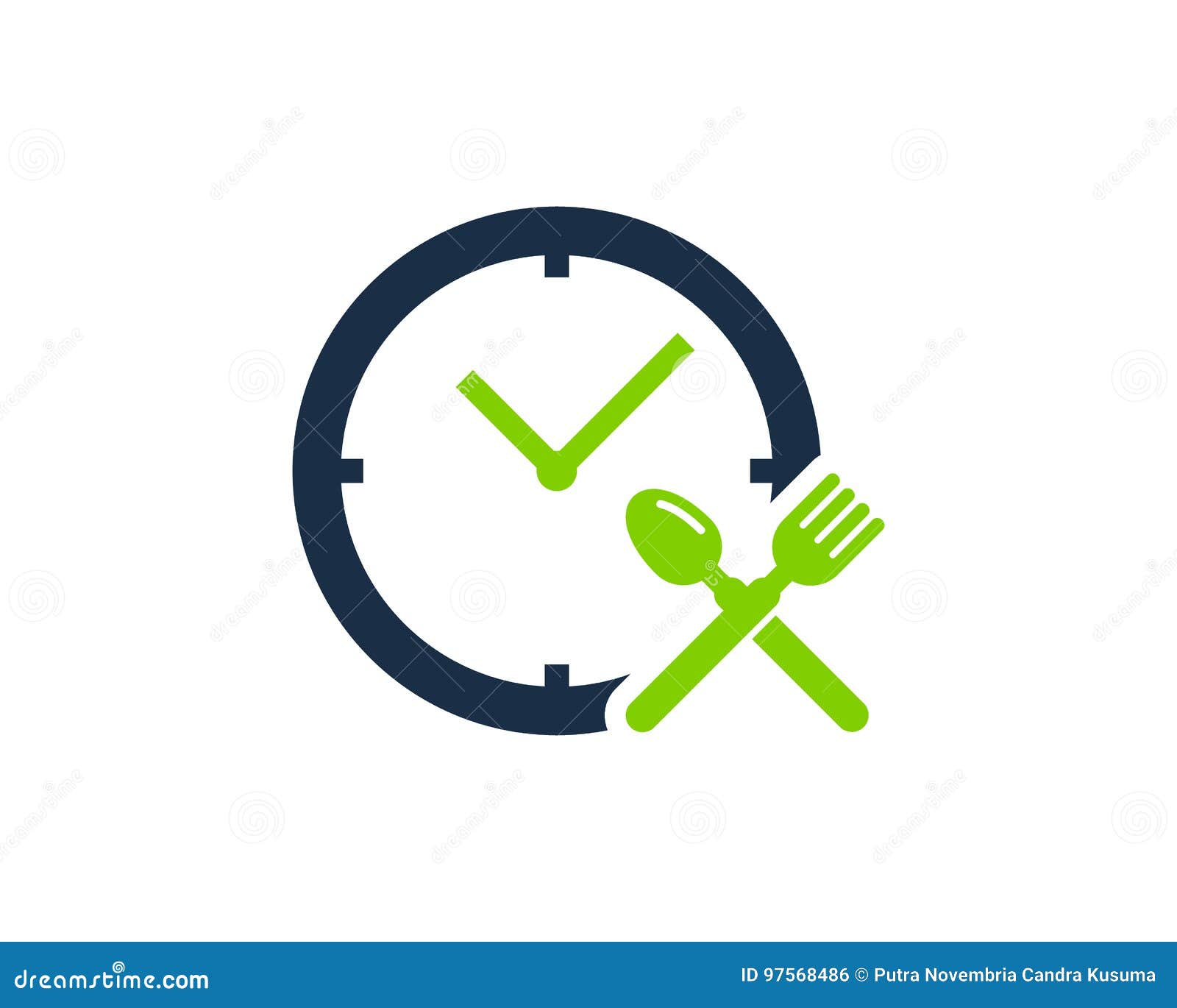 Food Time Icon Logo Design Element Stock Vector - Illustration of ...